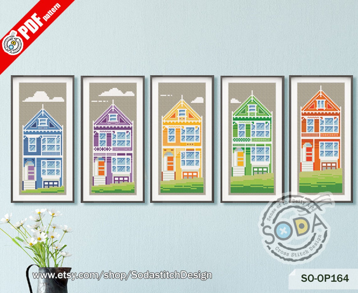 House Cross Stitch Patterncross Stitch Chartcounted Cross - Etsy