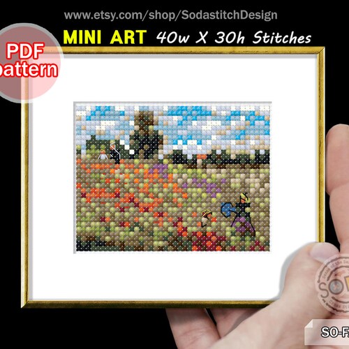Mini ART Cross Stitch Pattern Famous Painting Embroidery PDF - Etsy