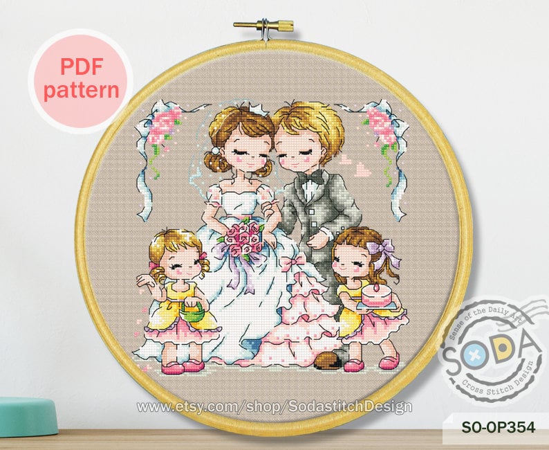Wedding Cross Stitch Patternpdf Cross Stitch Chartcounted - Etsy