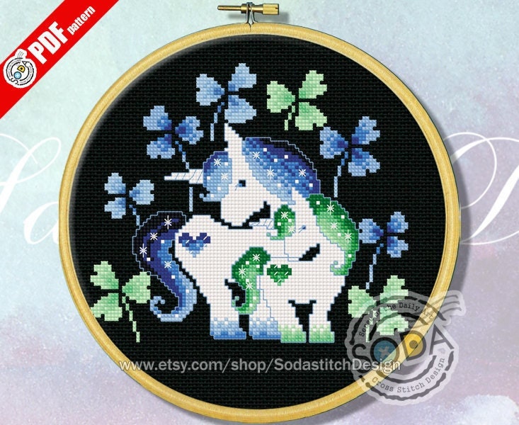 Unicorn Cross Stitch Patterncross Stitch Chartcounted Cross - Etsy