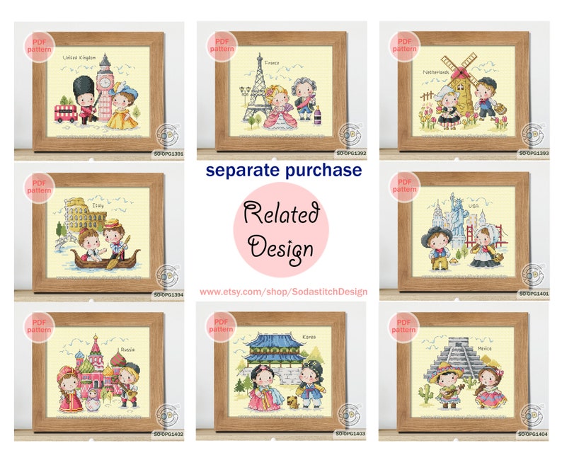 Cross Stitch Pattern Pdf Netherlands Journey Travel Trip - Etsy