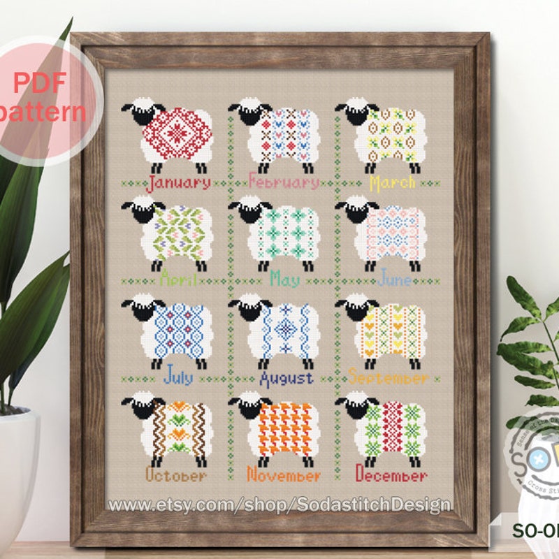 Cross Stitch Sheep - Etsy