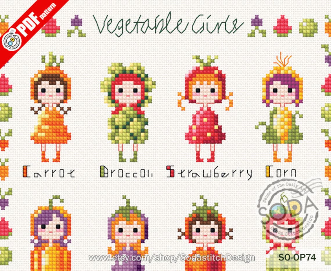 Cross Stitch Pattern Pdfcounted Instant PDF Downloadso-op74 - Etsy