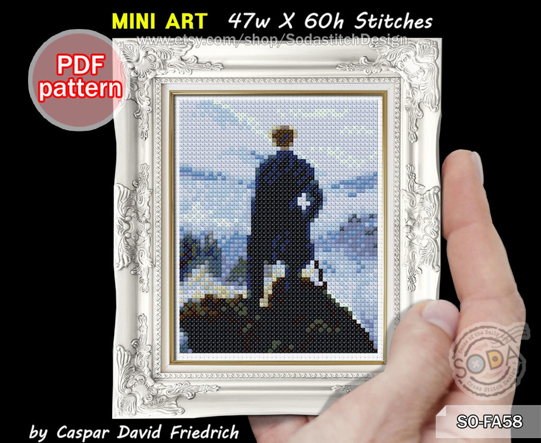 Mini Cross Stitch Pattern Pdf Tiny Famous Paintings Masterpiece ,SO ...