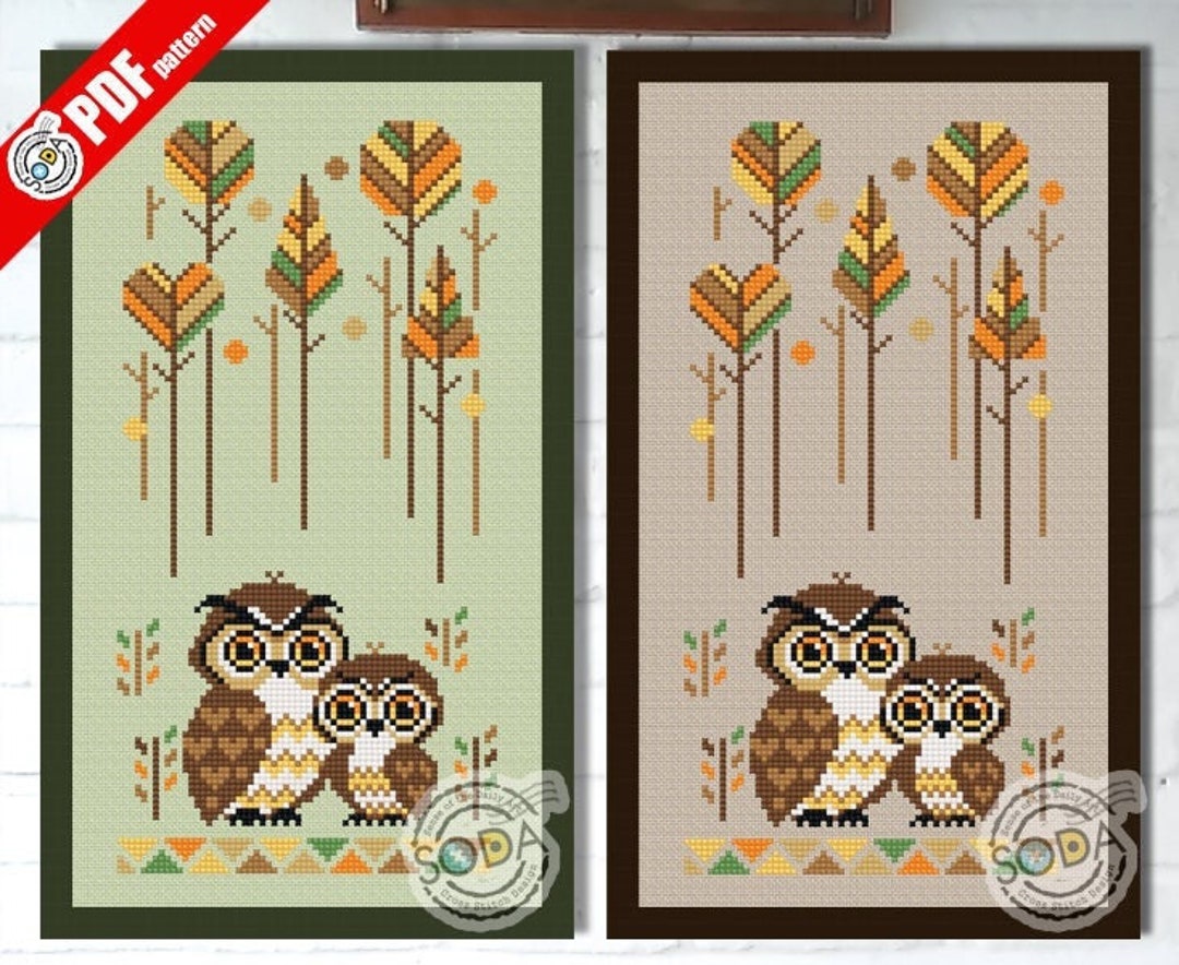 Fall Autumn Cross Stitch Pattern,cross Stitch Chart,counted Cross ...