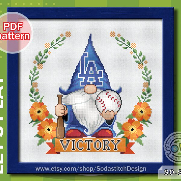 Dodgers Cross Stitch - Etsy