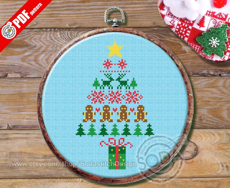 Christmas Tree Cross Stitch Patterncross Stitch Chartcounted | Etsy