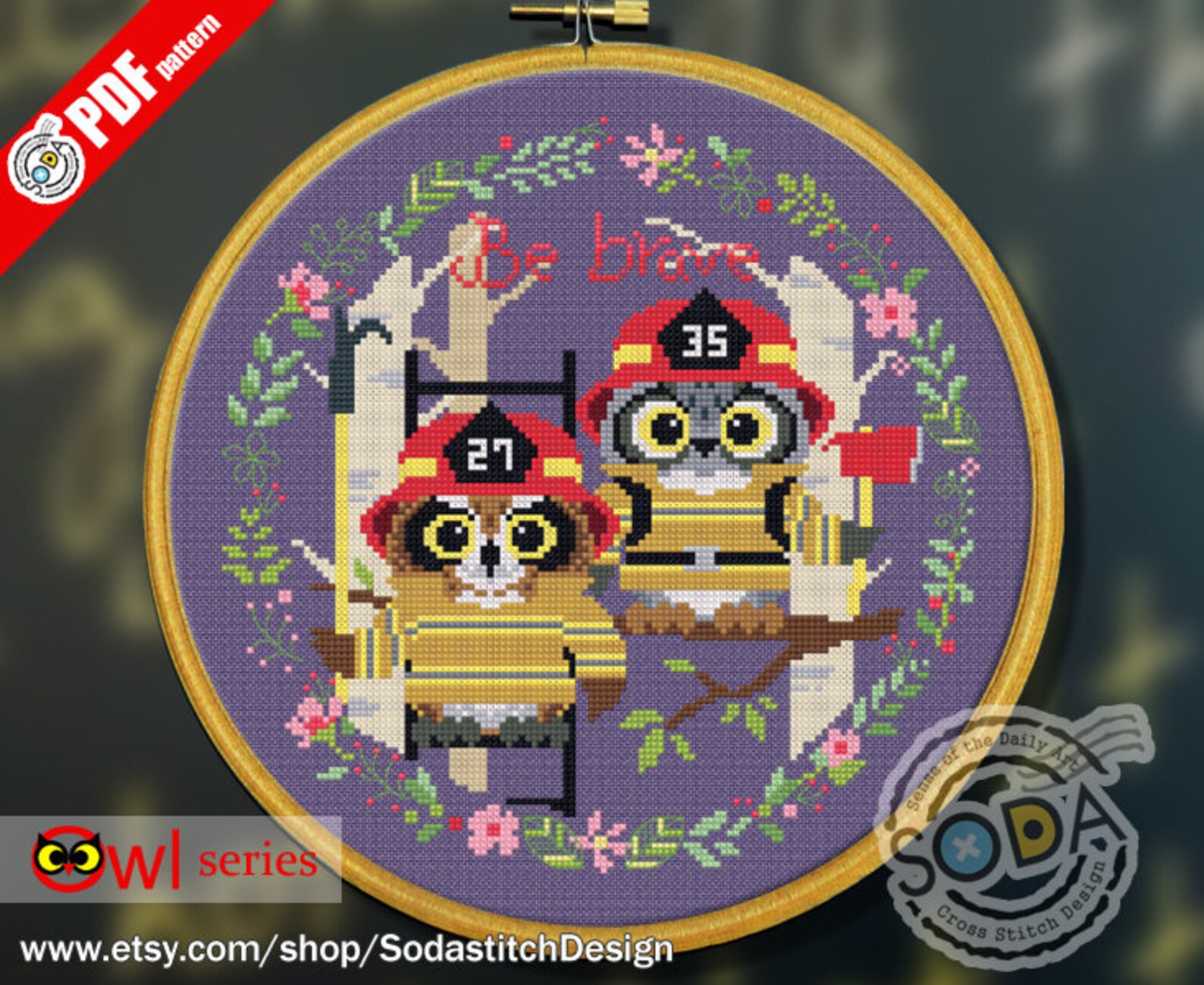 Firefighter Cross Stitch Patterncross Stitch Chartcounted | Etsy