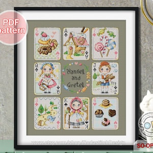 Hansel and Gretel Cross Stitch Pattern Pdf,story Book Modern Instant ...