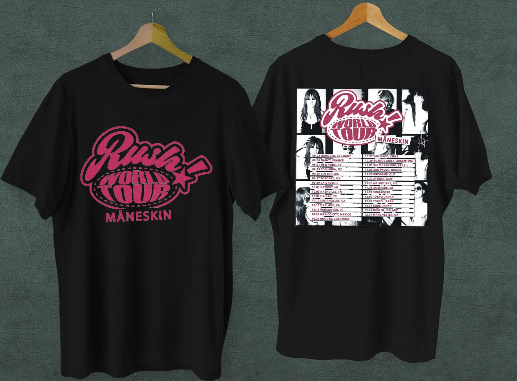 Maneskin Rush World Tour 2023 Shirt, Maneskin World Tour 2023 Merch ...