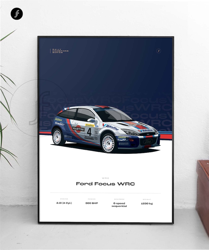 Ford Focus WRC colin Mcrae Poster All Sizes A4-B1 Rally Artwork, Wrc ...