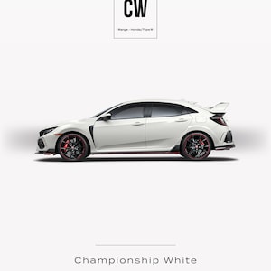 World Paint Colours - Honda Civic Type-r - Championship White - All ...