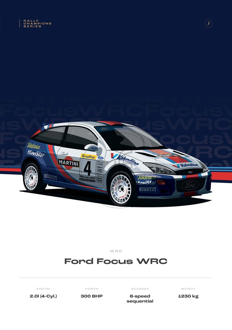 Ford Focus WRC (colin Mcrae) Poster - All Sizes A4-B1! Rally Artwork ...