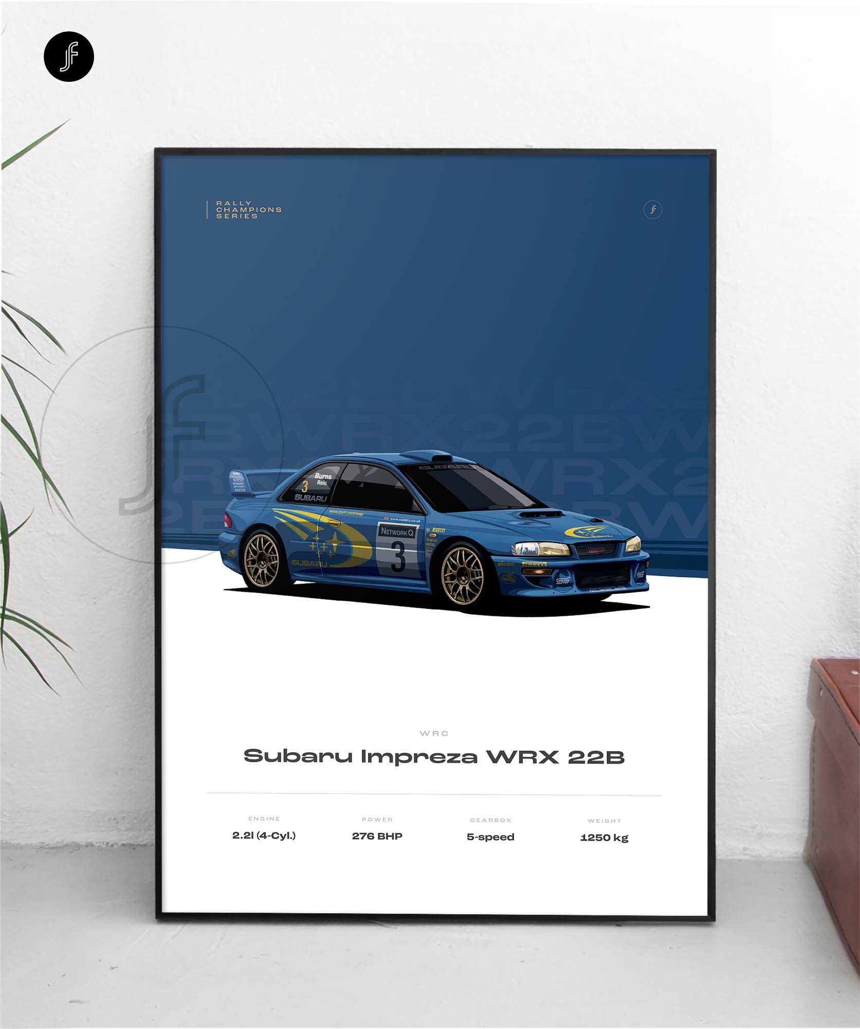 Subaru Impreza WRX 22B Poster - All Sizes A4-B1! Rally Artwork, Wrc ...