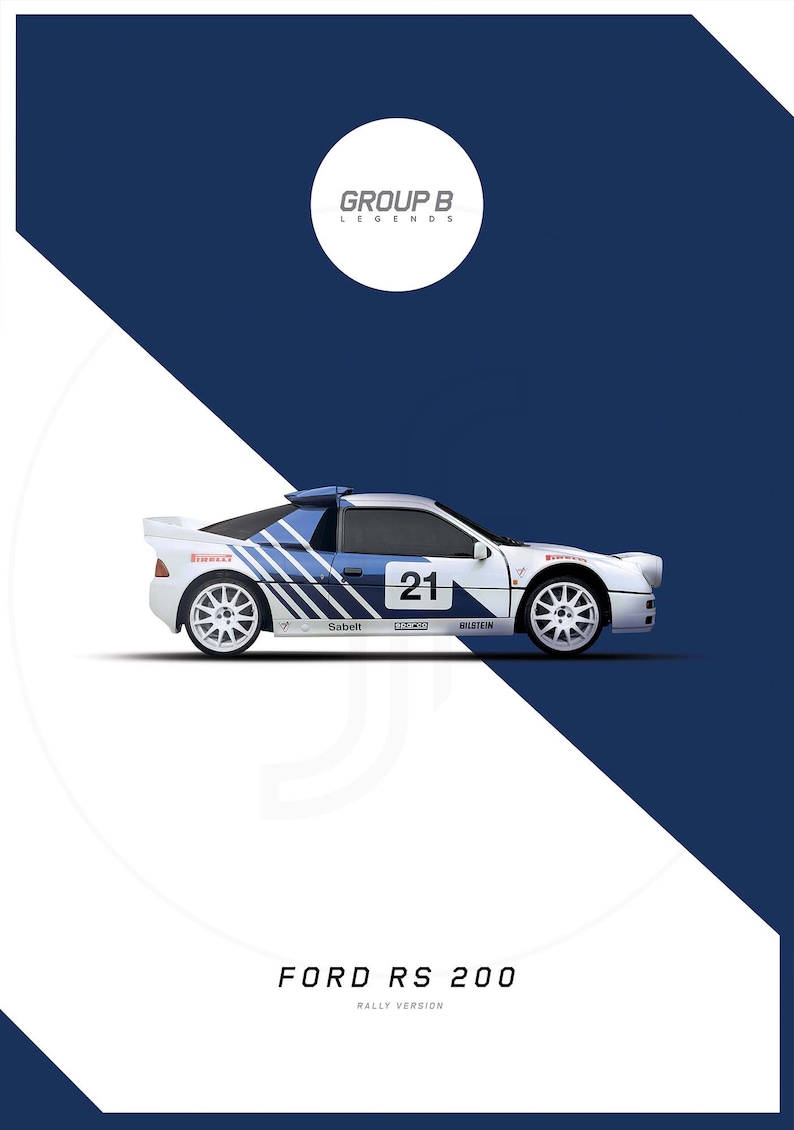 Ford RS200 GROUP B Legends Prints A4/A3/A2/A1 Digital Poster / Work ...