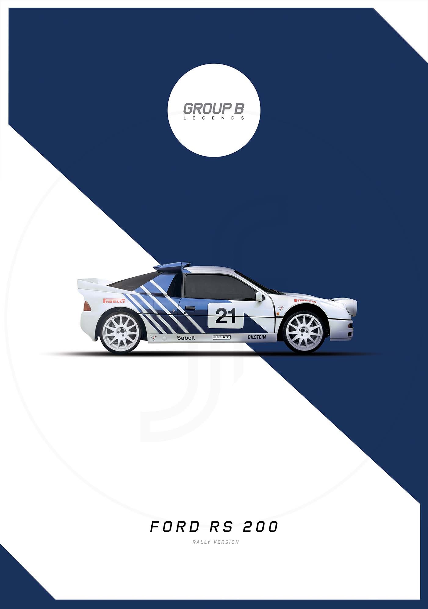 Ford RS200 - GROUP B Legends - Prints A4/A3/A2/A1 - Digital Poster ...