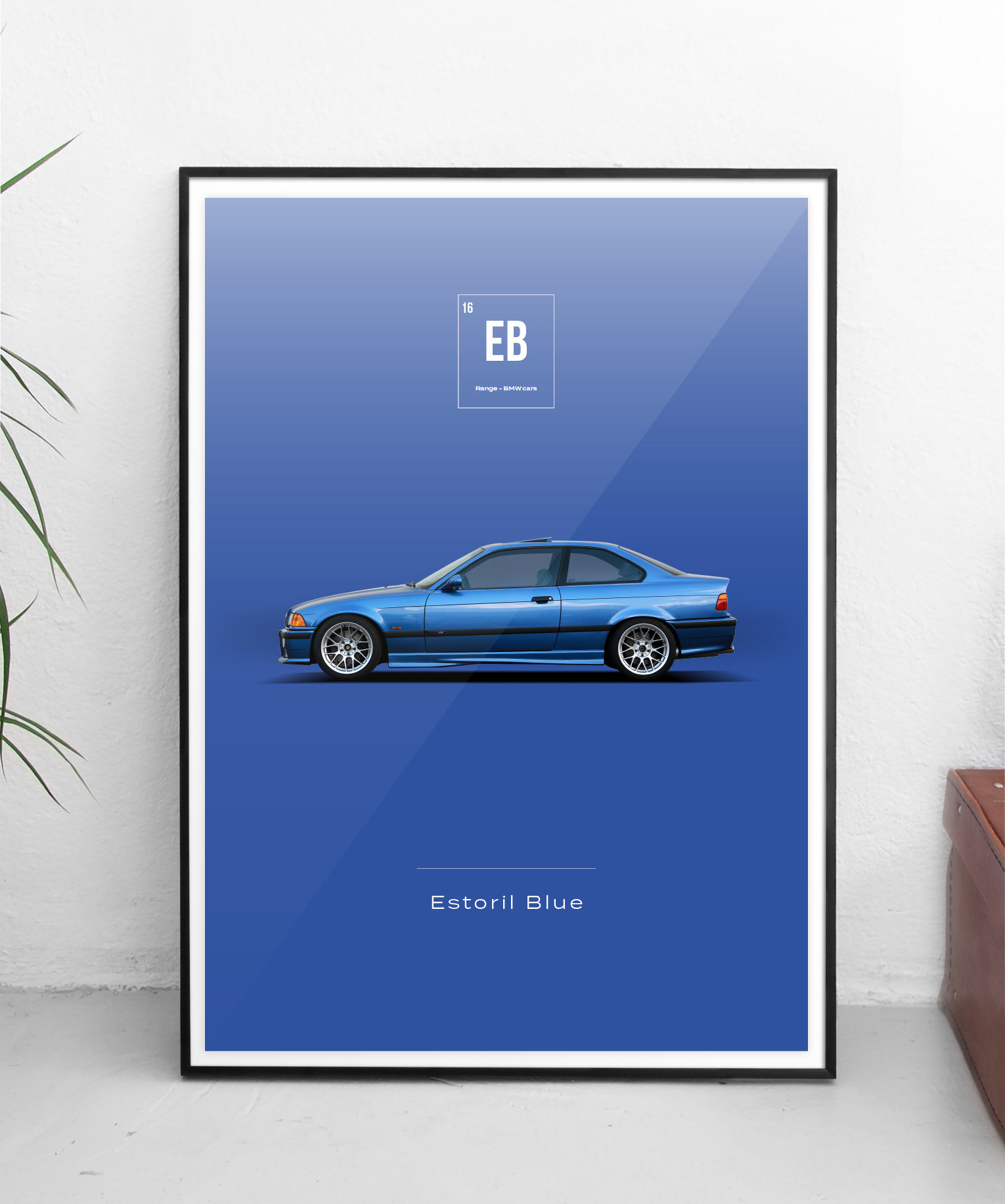 World Paint Colours - BMW M3 E36 - Estoril Blue - All Sizes! Poster ...