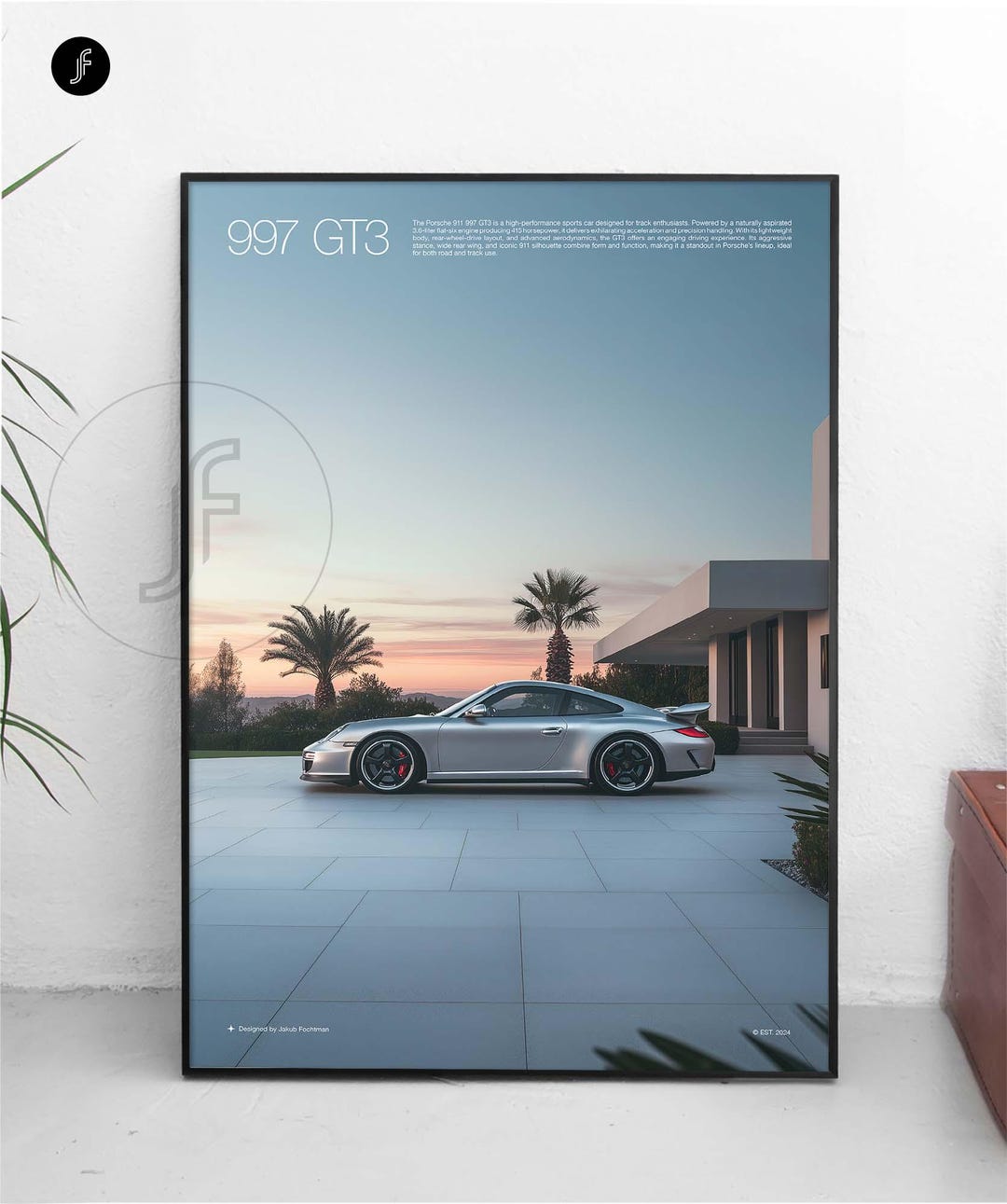 Porsche 911 997 GT3 Print, Minimal Porsche Poster, Car Poster, Porsche ...