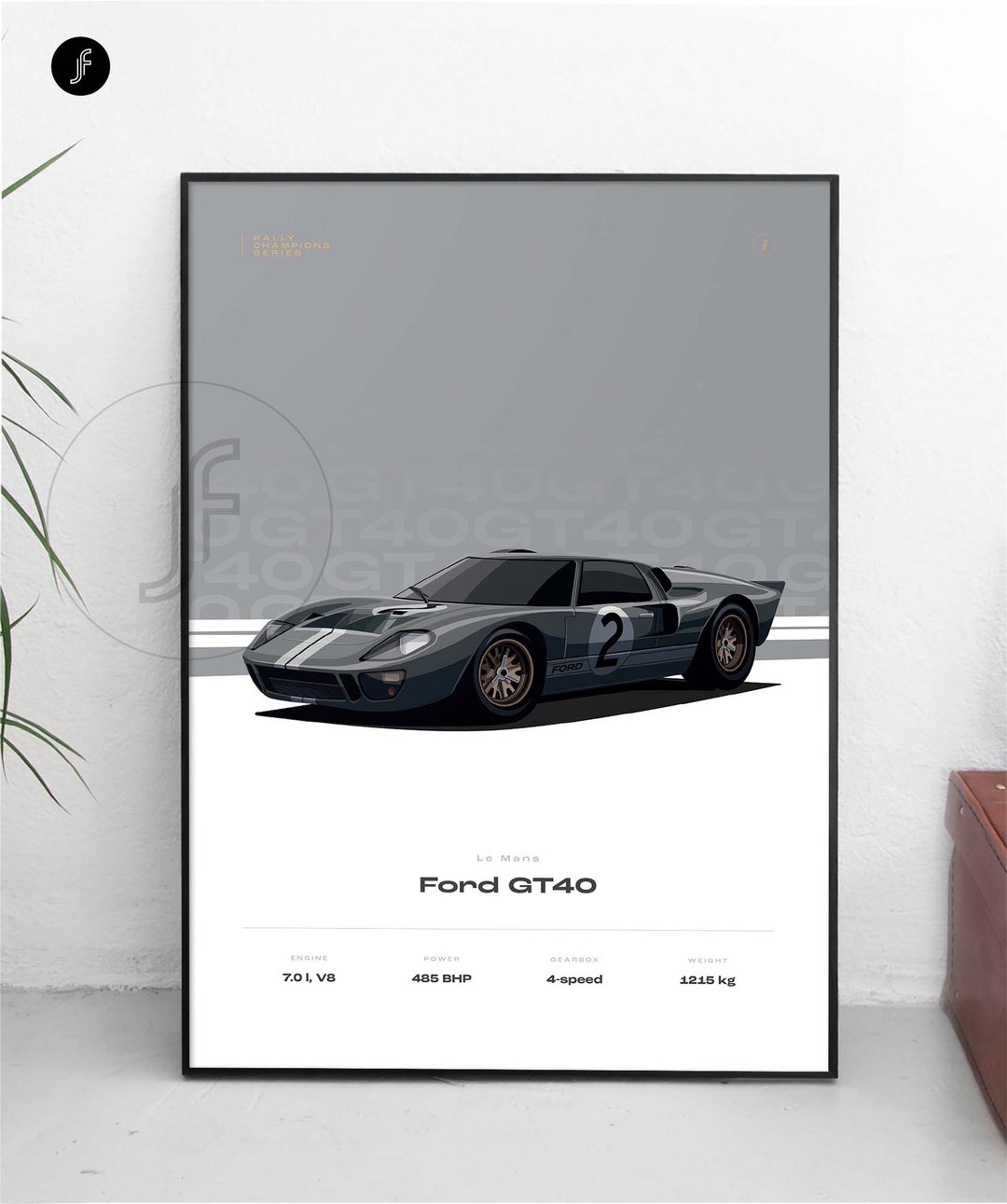 Ford GT40 (le Mans) Poster - All Size A4-B1! Racing Artwork, Wrc ...