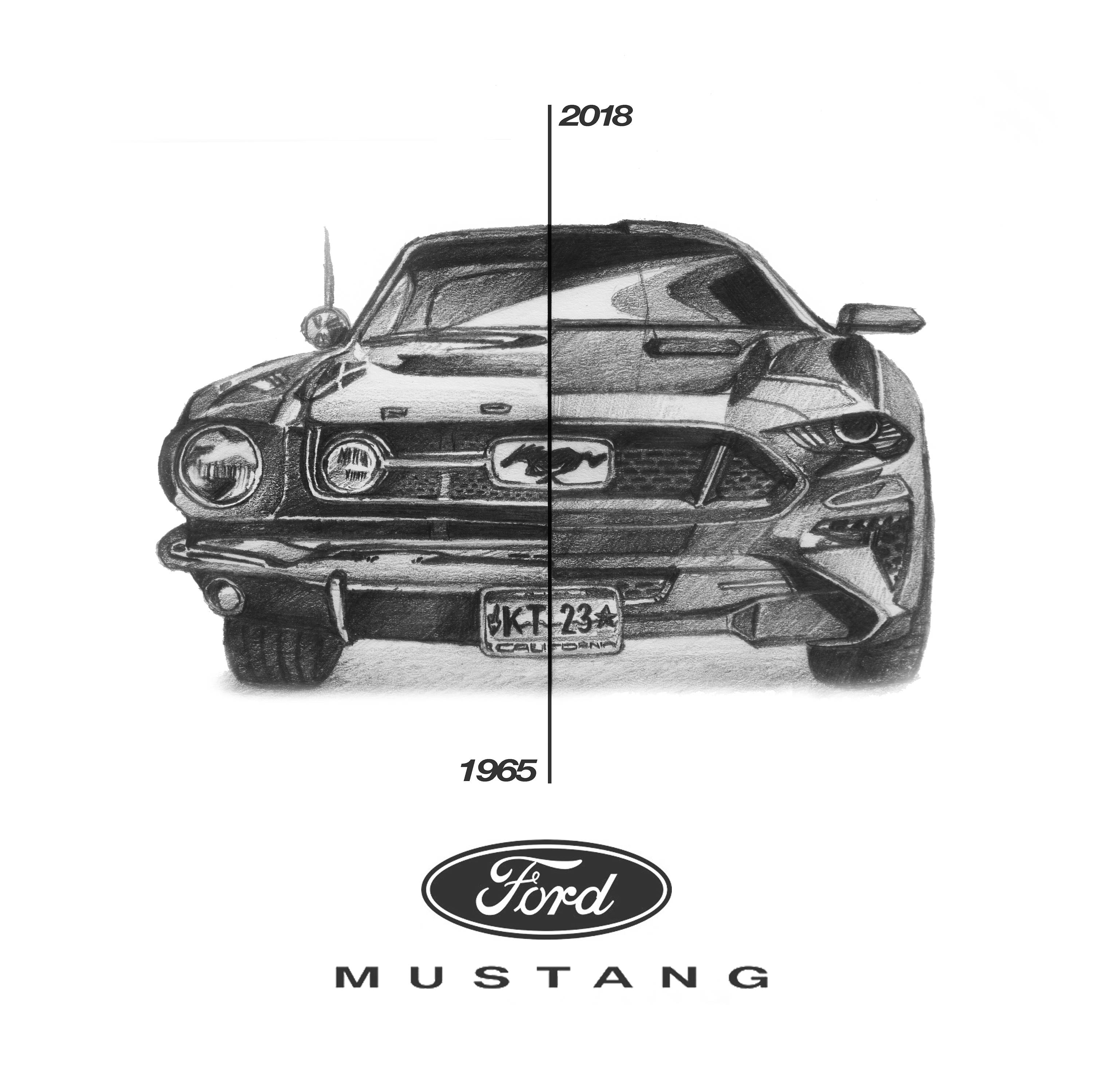 Ford Mustang Drawings In Pencil