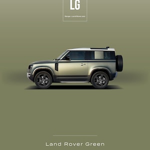 World Paint Colours - Land Rover Defender - Green - All Sizes! Poster ...