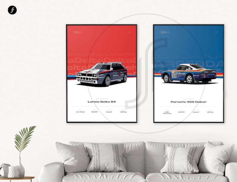 Lancia Delta S4 (group B) Poster - All Size A4-B1! Rally Artwork, Wrc ...