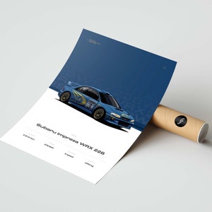 Subaru Impreza WRX 22B Poster - All Sizes A4-B1! Rally Artwork, Wrc ...