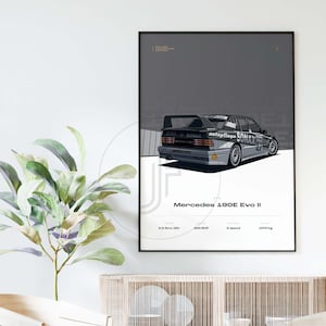 Mercedes 190E 2.5-16 Evo II (DTM) Poster - All Size A4-B1! Rally ...