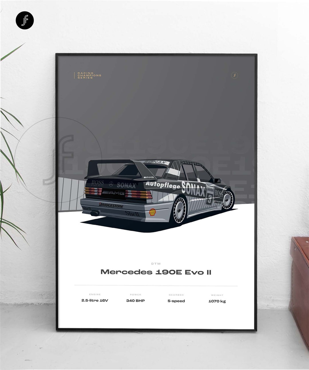 Mercedes 190E 2.5-16 Evo II (DTM) Poster - All Size A4-B1! Rally ...