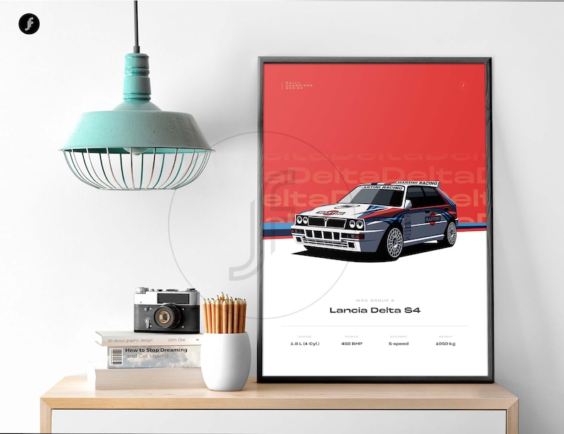 Lancia Delta S4 (group B) Poster - All Size A4-B1! Rally Artwork, Wrc ...