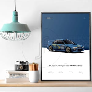 Subaru Impreza WRX 22B Poster - All Sizes A4-B1! Rally Artwork, Wrc ...