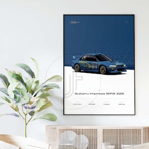 Subaru Impreza WRX 22B Poster - All Sizes A4-B1! Rally Artwork, Wrc ...