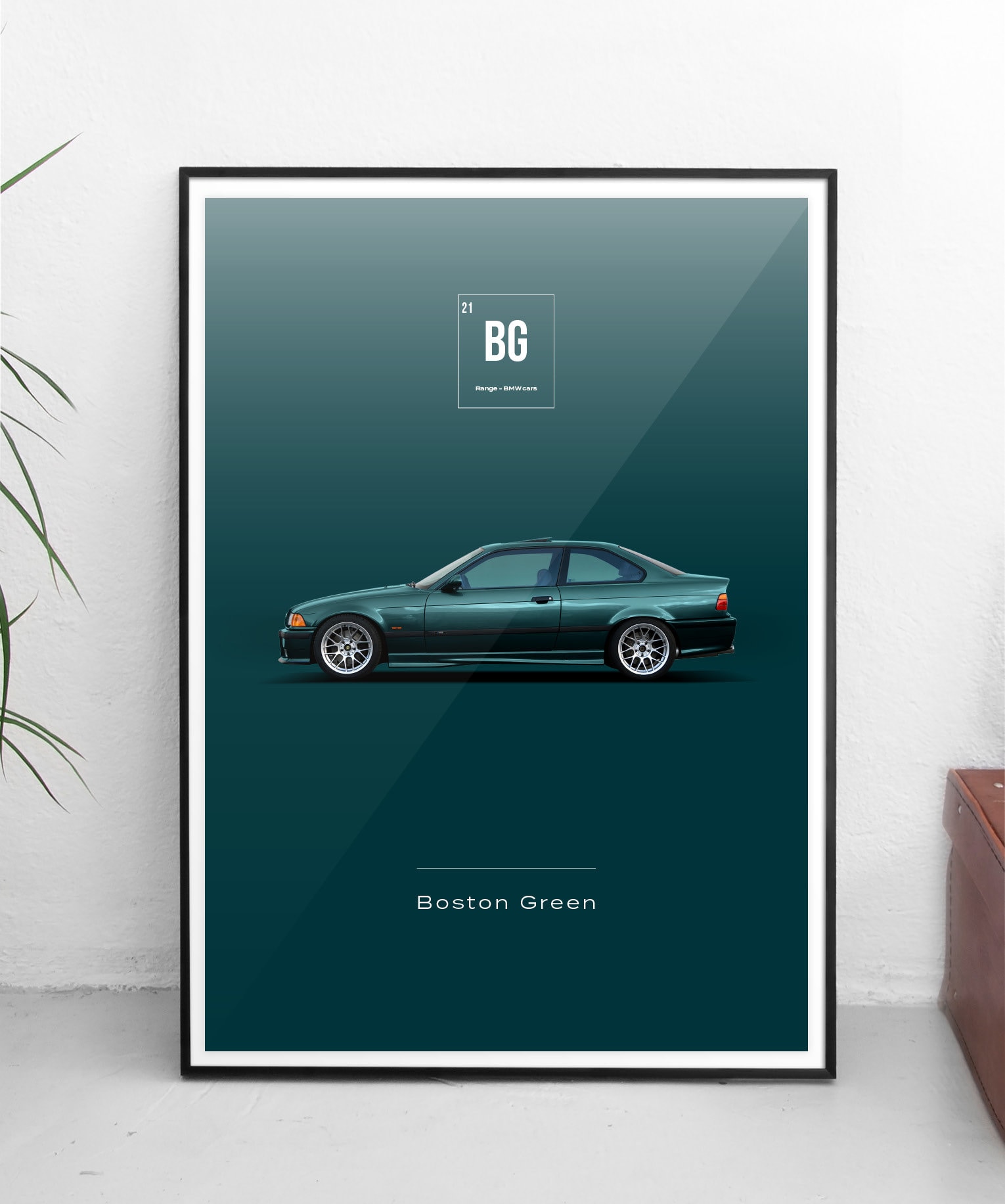 World Paint Colours - BMW M3 E36 - Boston Green - Alle Größen! Poster ...