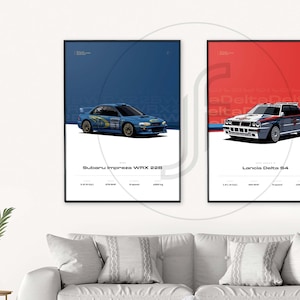 Subaru Impreza WRX 22B Poster - All Sizes A4-B1! Rally Artwork, Wrc ...