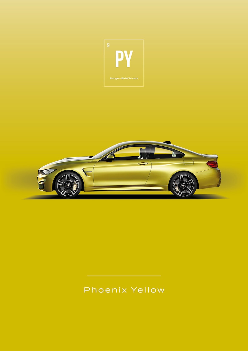 World Paint Colours BMW M4 Phoenix Yellow All Sizes - Etsy