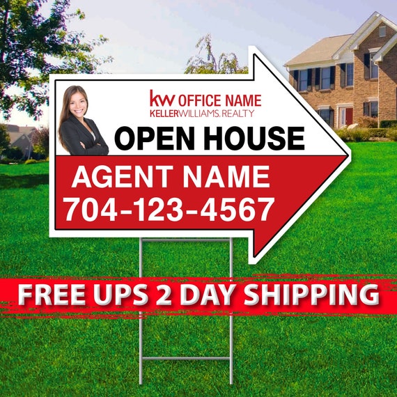 Keller Williams Open House Arrow Signs 17 X 23 - Etsy