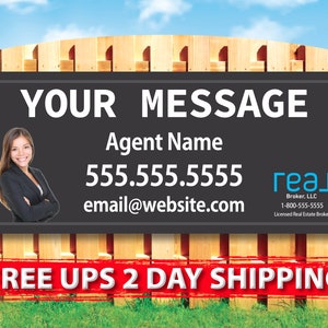 REAL Brokerage Custom Banner, Custom Sign, Advertising Banner - Etsy