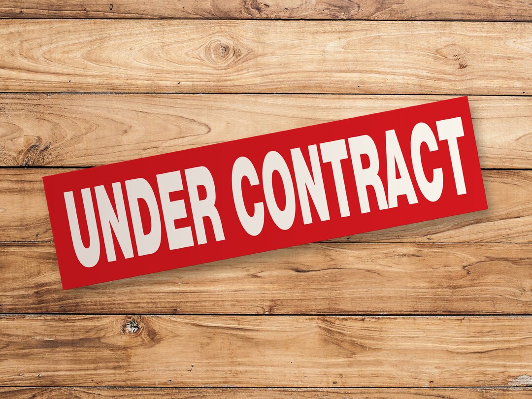 UNDER CONTRACT Stickers | Real Estate Sign Stickers | Weatherproof ...