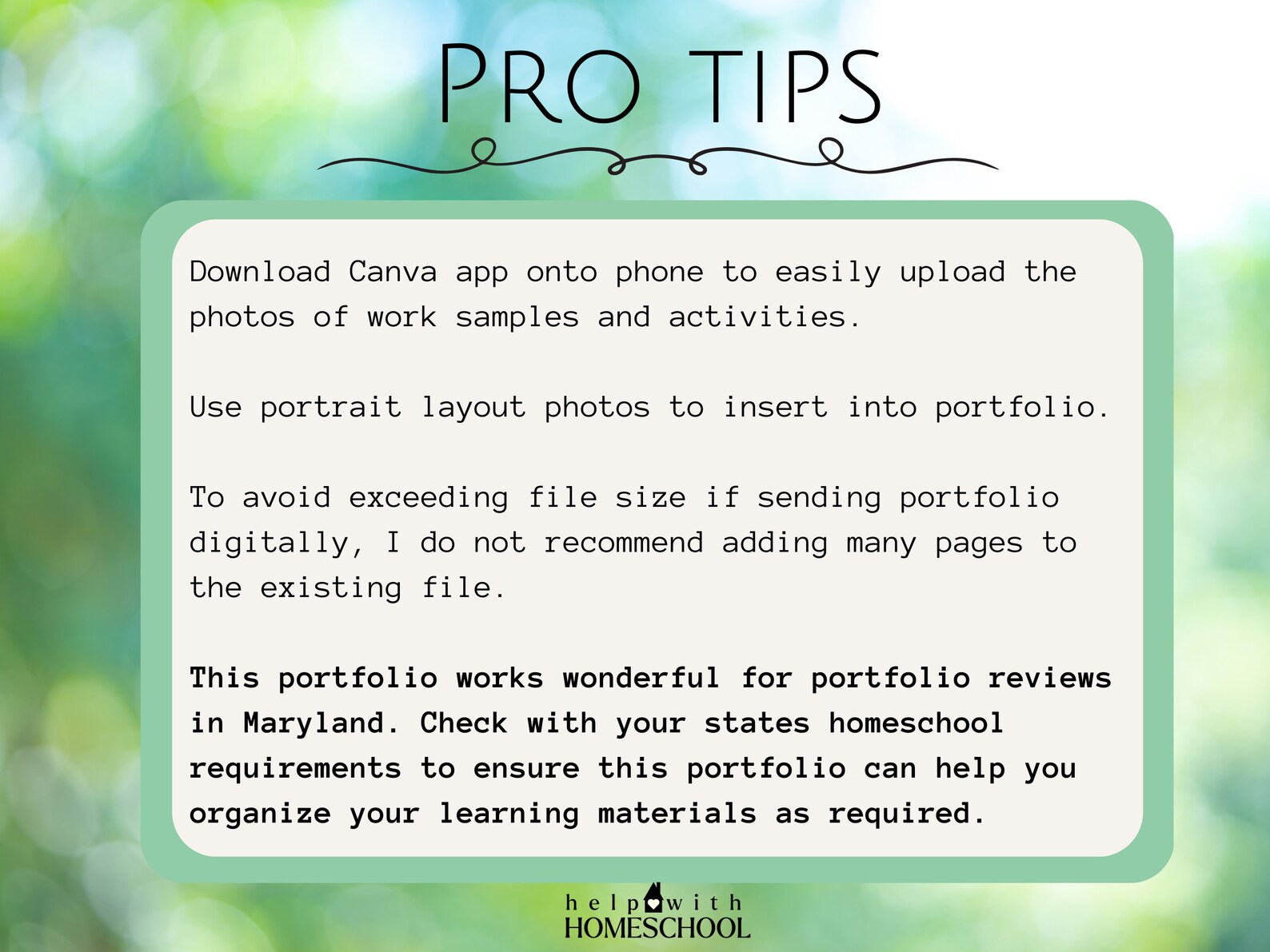 Digital Homeschool Portfolio, Printable Template, Editable Homeschool ...