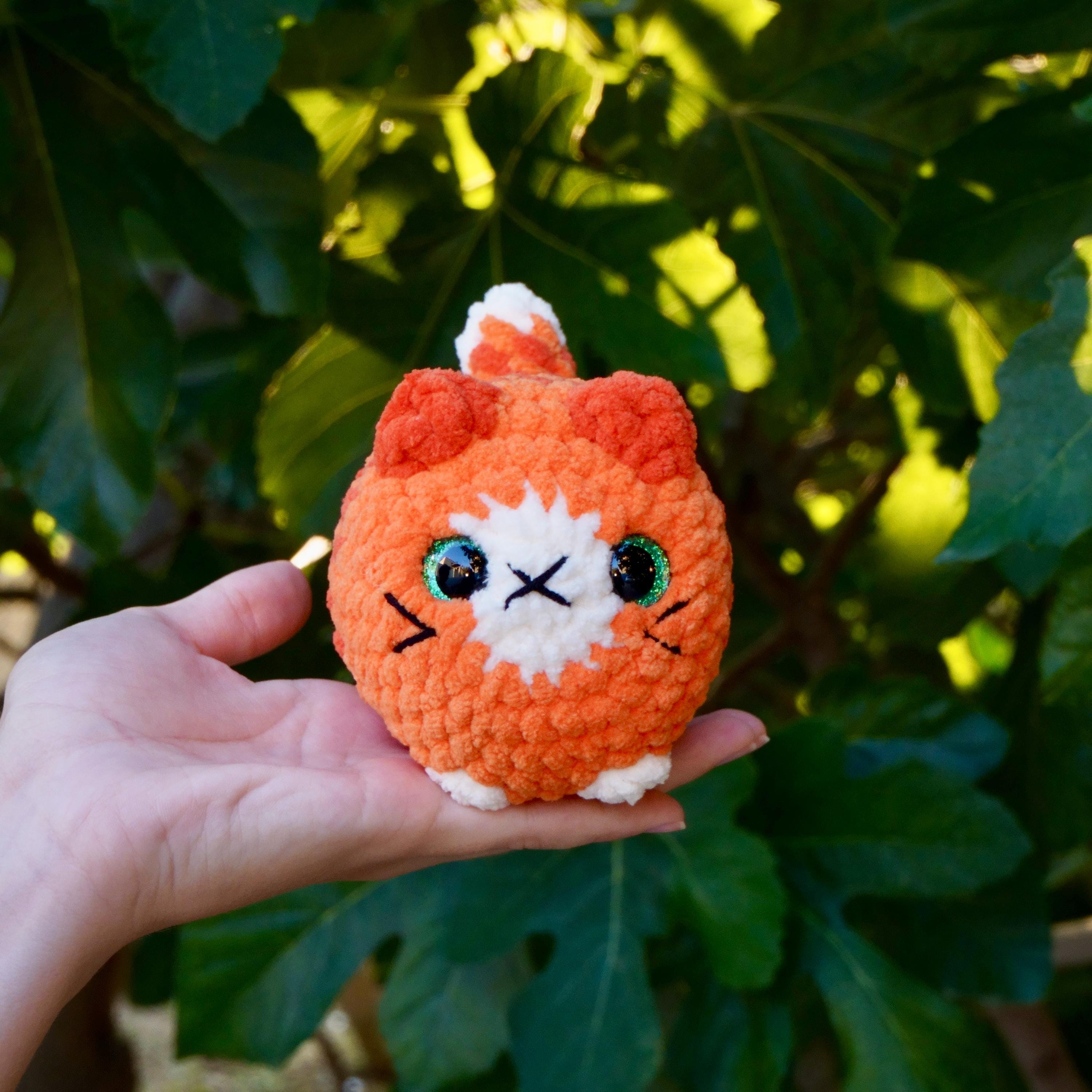 Handmade Crochet Loaf Cat Plushies, Funny Round Kitty Toys, Cute Tabby ...