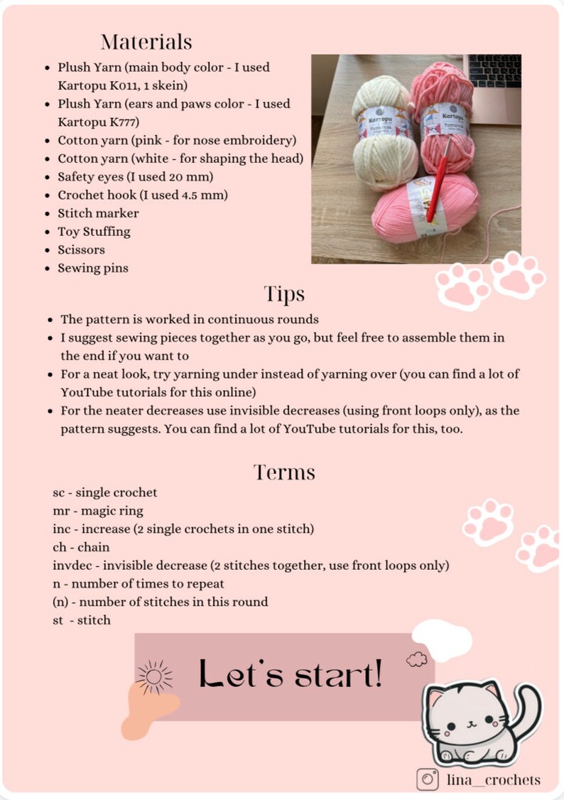 Cathy the Chubby Cat Crochet Pattern, Kitty Plush Pattern, Cat ...