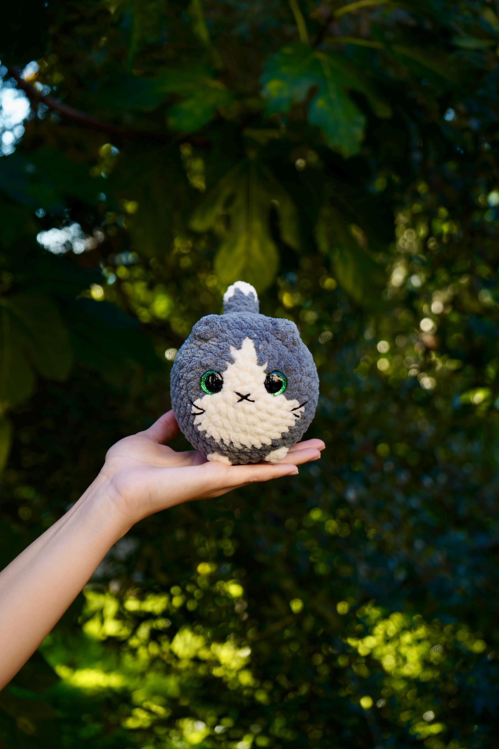 Handmade Crochet Loaf Cat Plushies, Funny Round Kitty Toys, Cute Tabby ...