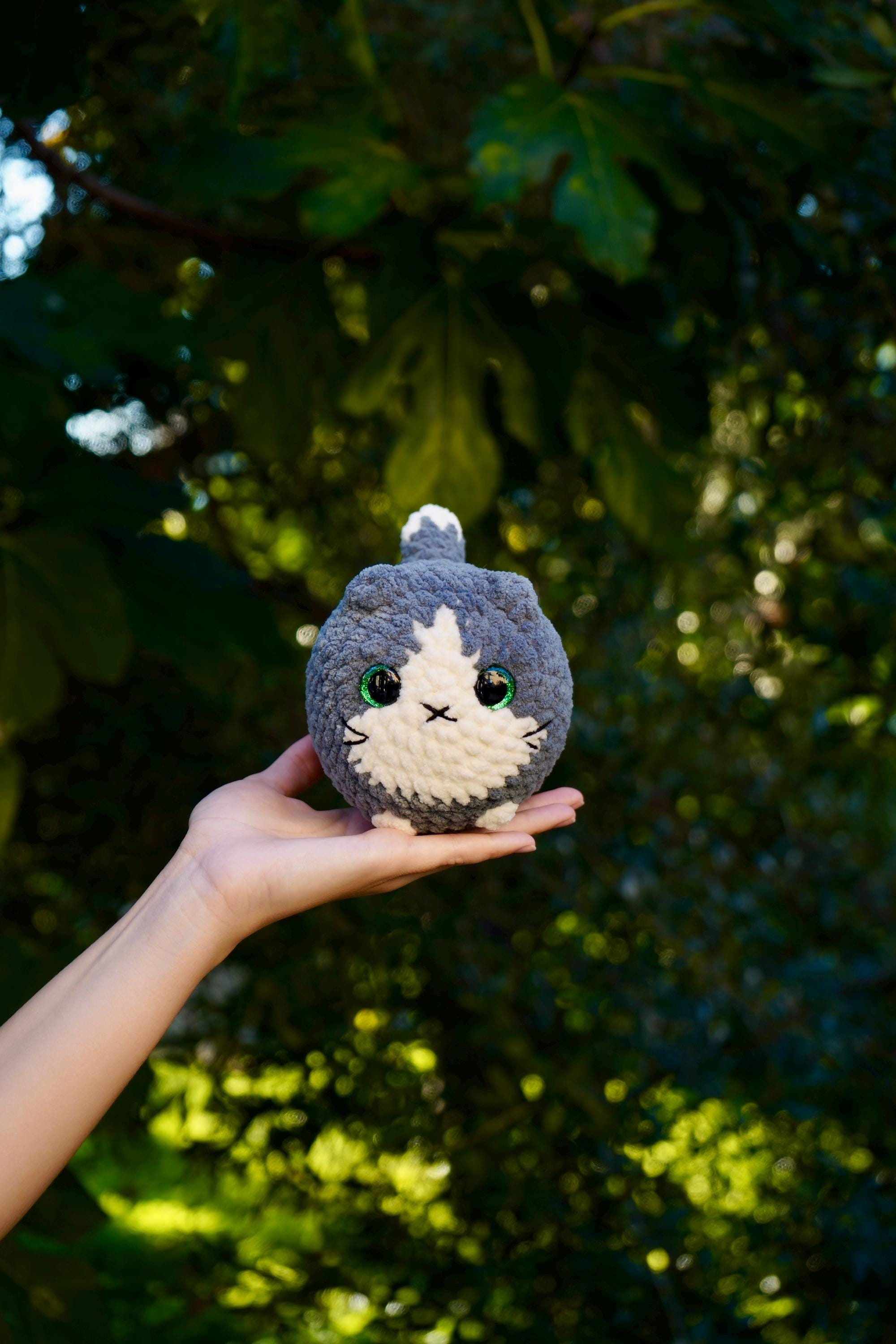 Handmade Crochet Loaf Cat Plushies, Funny Round Kitty Toys, Cute Tabby ...