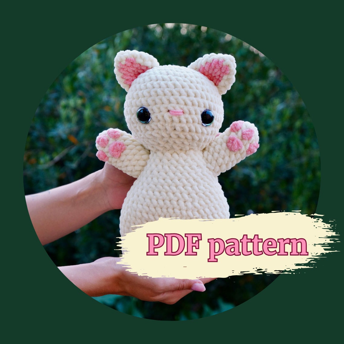 Cathy the Chubby Cat Crochet Pattern, Kitty Plush Pattern, Cat ...