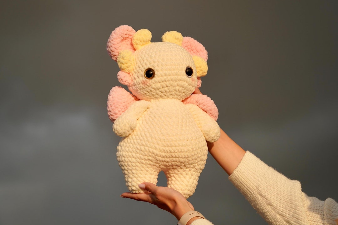 Handmade Fantasy Plush Toy With Pastel Wings, Whimsical Amigurumi ...