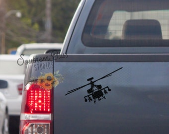AH-64 Apache Helicopter Vinyl Decal Army Aviation - Etsy