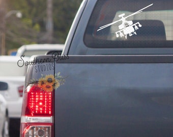 AH-64 Apache Helicopter Vinyl Decal Army Aviation - Etsy