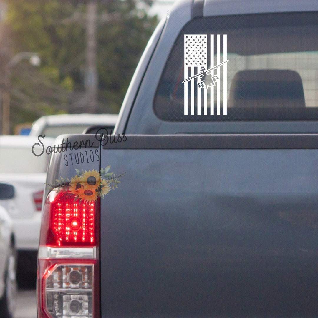 Apache Helicopter Flag Decal | Apache | US Army Aviation | Car Decal - Etsy