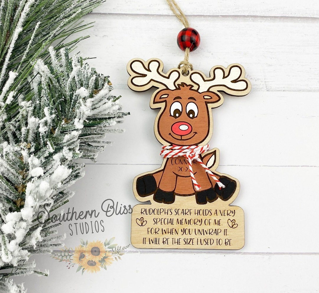 Rudolph Child's Height Ornament - Etsy