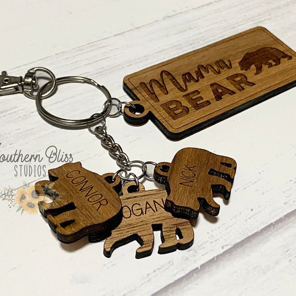 Bear Keychain - Etsy